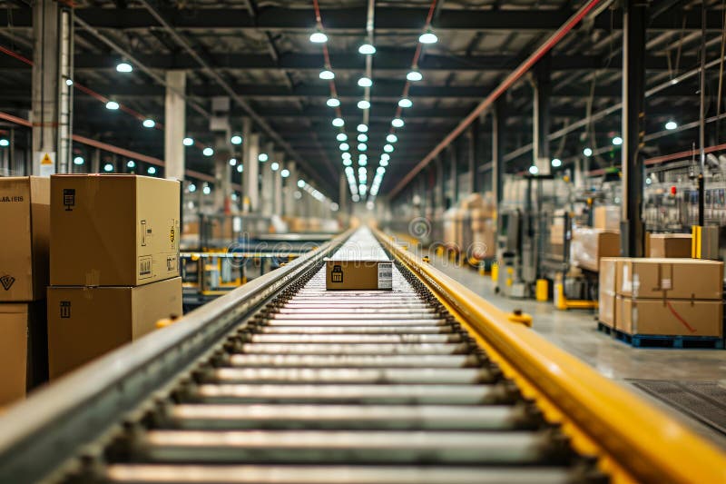 Automated Warehouse Logistics. Generative Ai. Stock Illustration ...