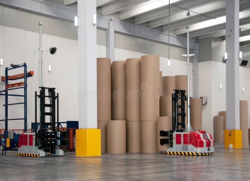 Automated Warehouse with Robots Stock Photo - Image of hard, deliver ...