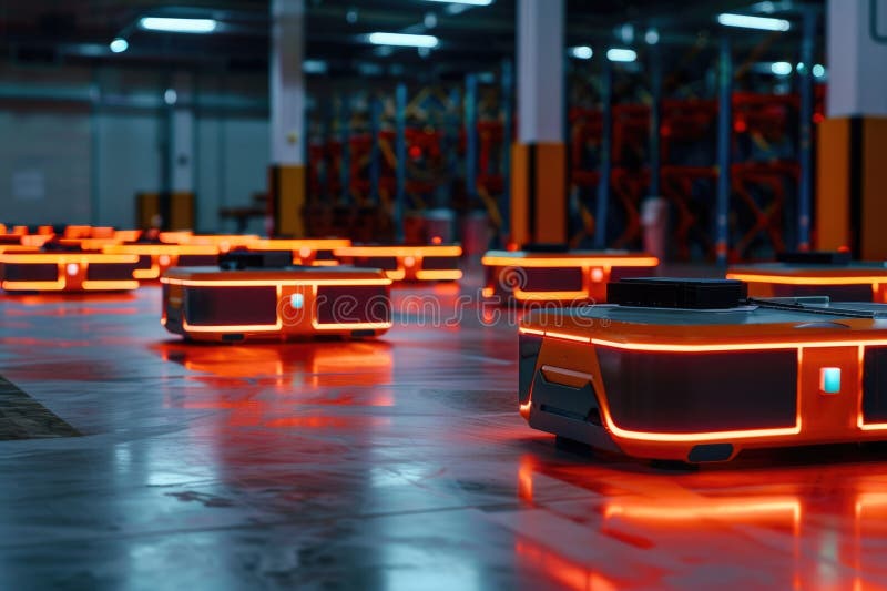 In the Automated Warehouse, Robotics are Utilized for Efficient ...