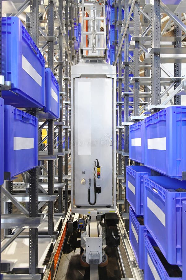 Warehouse bin trays stock image. Image of yellow, storehouse - 27789297