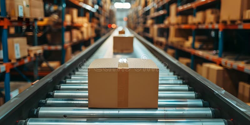 Automated Warehouse System Handling Cardboard Boxes for Efficient ...