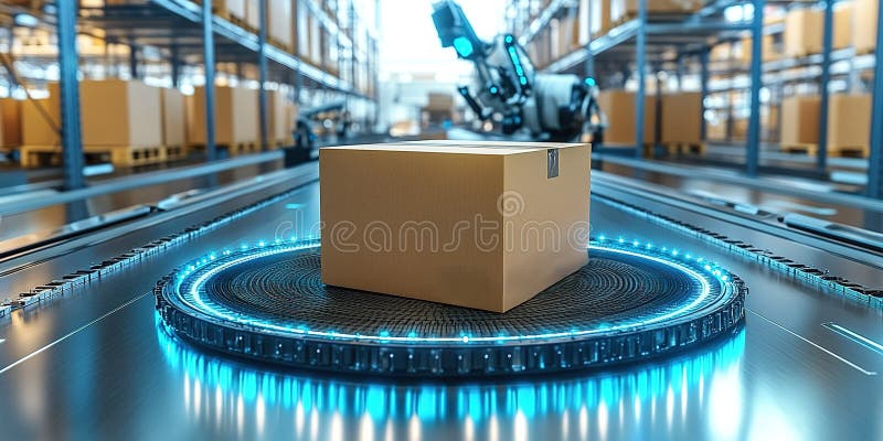 Automated Warehouse System Operates Efficiently As Robotic Arm Handles ...