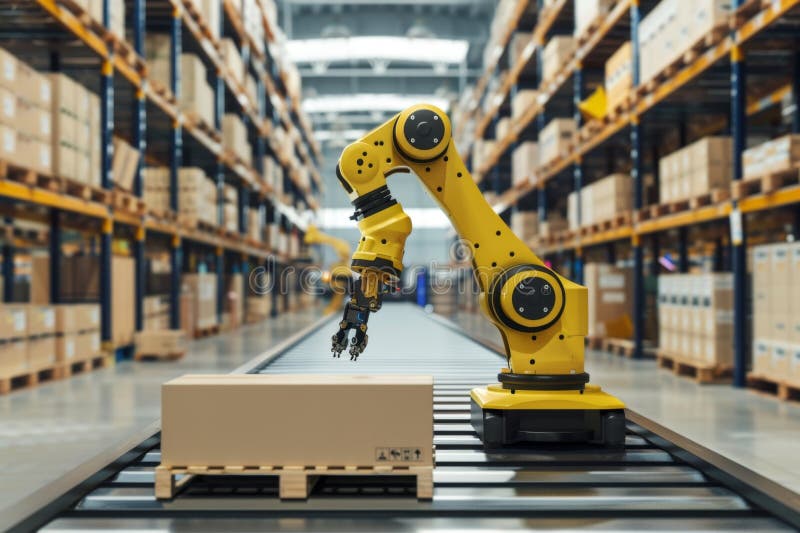 Robotic Arm Handling Boxes Industrial Warehouse Stock Photos - Free ... Robotic Arm Handling Boxes Industrial Warehouse Stock Photos - Free ...