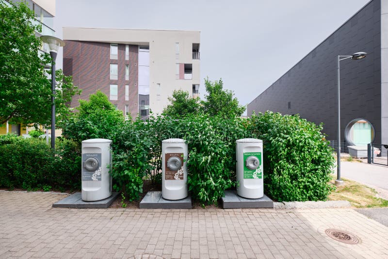 Automated Waste Collection Systems EVAC in Finland Editorial Stock ...