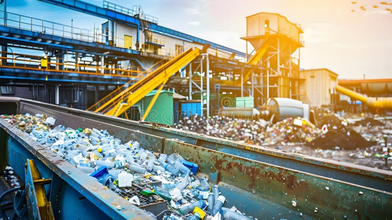 Automated Waste Management System Stock Illustration - Illustration of ...