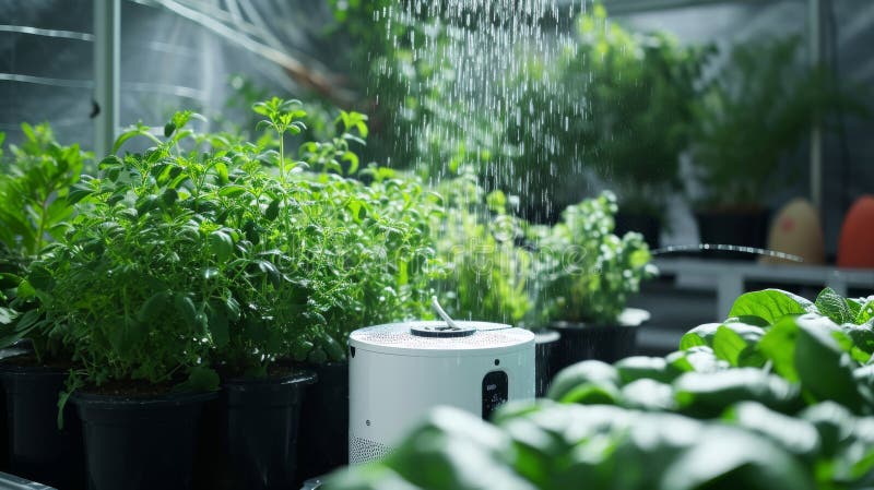 Automated Watering System in a Modern Greenhouse Stock Photo - Image of ...