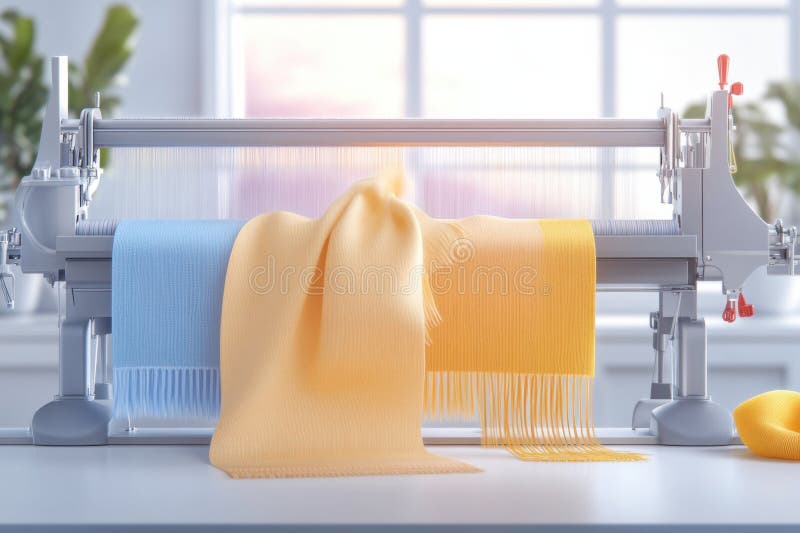 Automated Weaving Machines Crafting Vibrant Textiles in a Modern ...