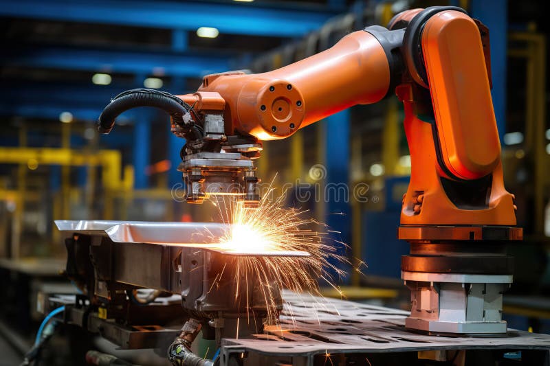 Automated Welding Robots in a Car Factory Precision Welding of Car ... Automated Welding Robots in a Car Factory Precision Welding of Car ...