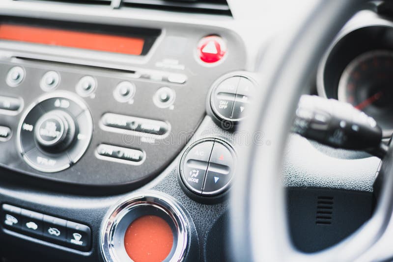 Automatic AC Air Conditioning, Climate Control, in a Car Stock Image ...