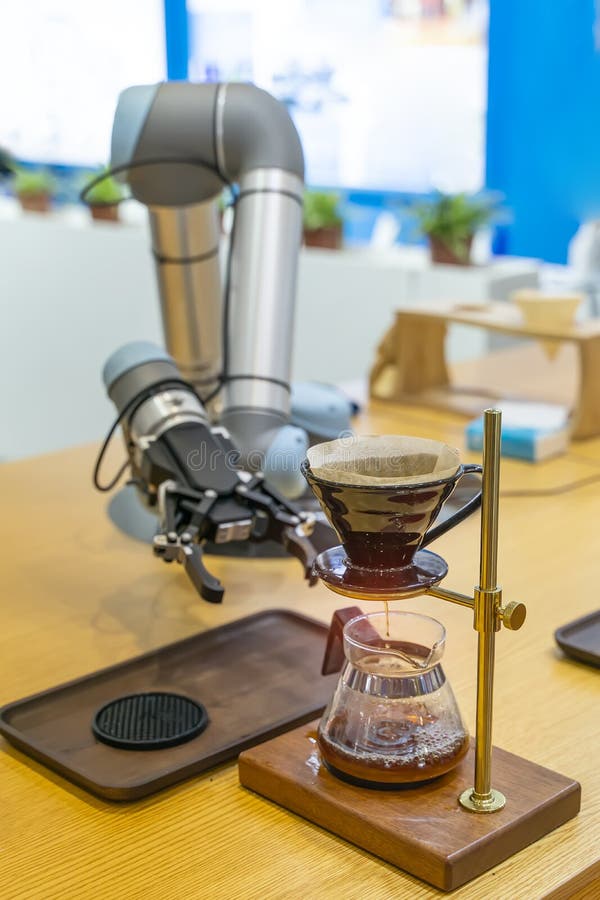 Automatic Arm Preparing Coffee Stock Photo - Image of fantastic ...