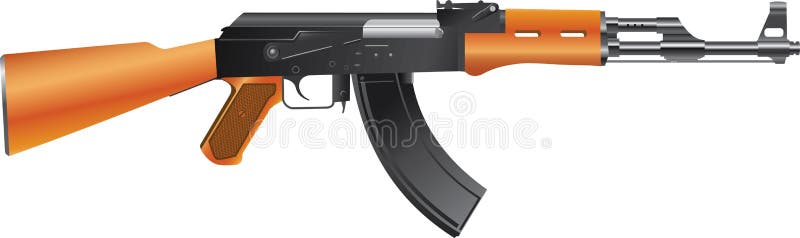 Automatic assault rifle stock vector. Illustration of contemporary ...
