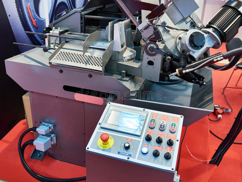 Automatic band saw stock image. Image of heavy, machine - 156578867