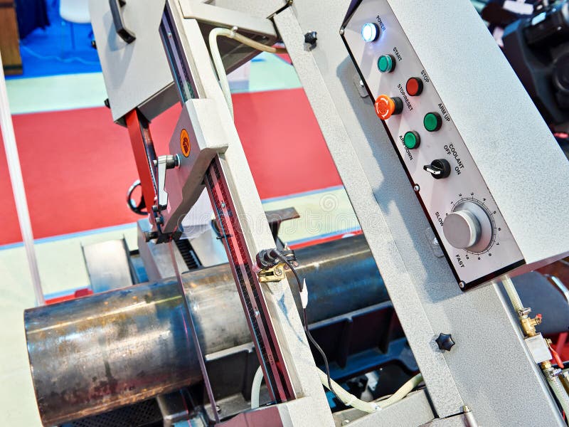 Automatic band saw stock photo. Image of tube, business - 156578970