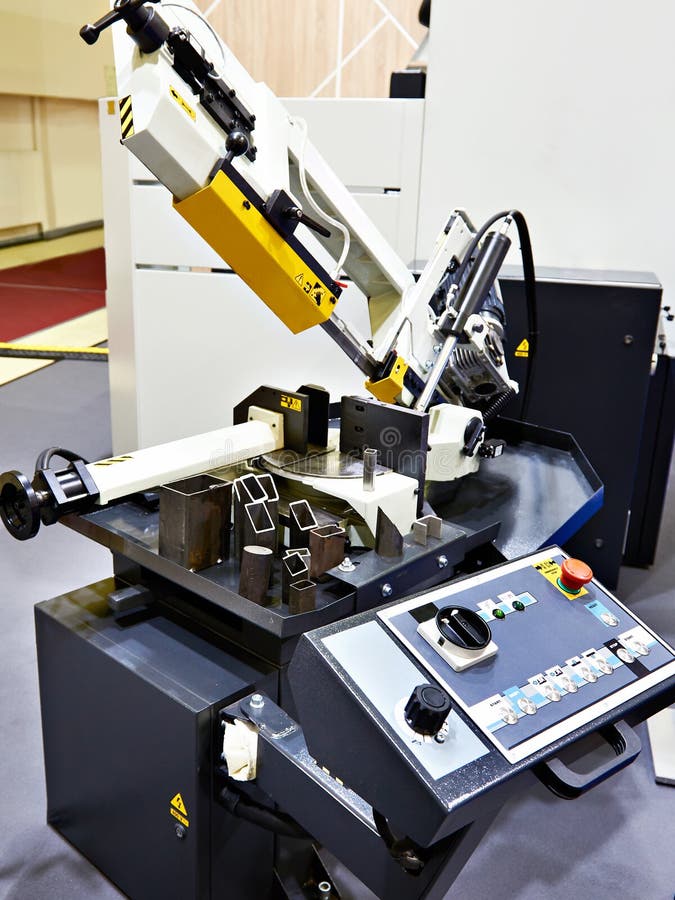 Automatic band saw stock photo. Image of machine, control - 152341800