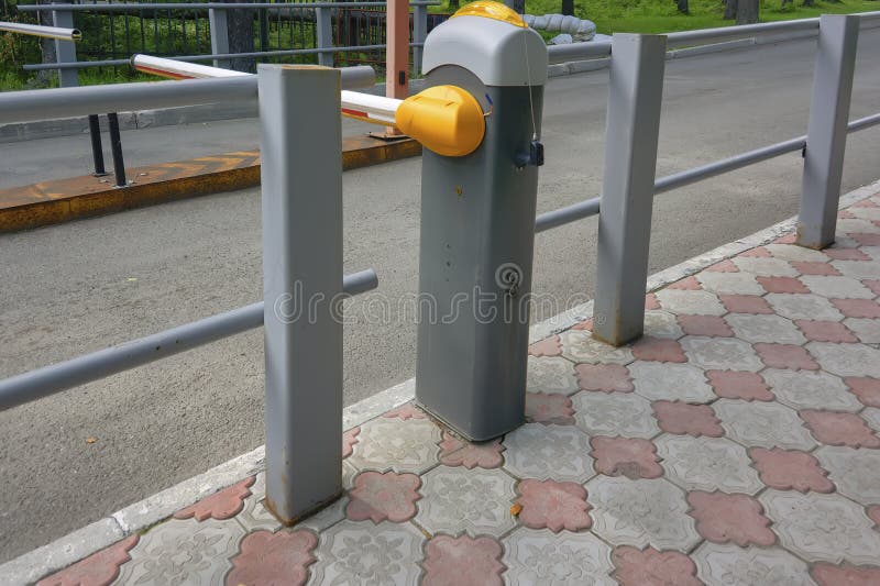 Automatic Barrier at the Entrance To the Protected Area Stock Image ...