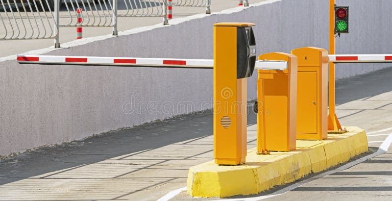 The Automatic Barrier Gates Stock Image - Image of pass, obstacle ...