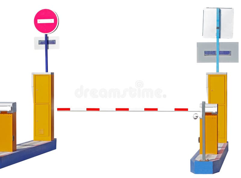 The Automatic Barrier Gates Stock Image - Image of permit, access ...