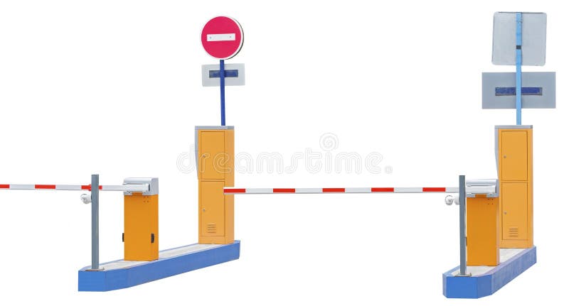 Automatic barrier gates stock illustration. Illustration of exit ...