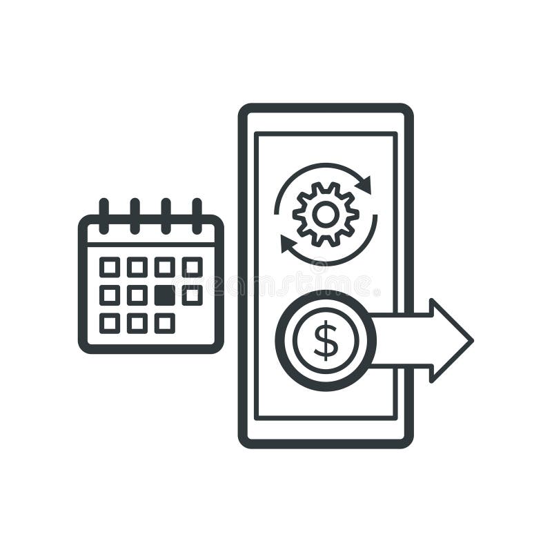 Automatic Bill Payment Isolated Icon Stock Vector - Illustration of ...
