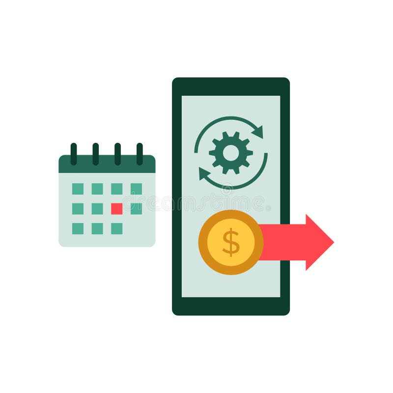Automatic Bill Payment Isolated Icon Stock Vector - Illustration of ...