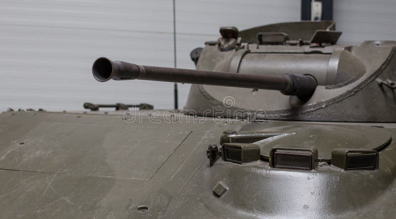 Automatic Cannon on Armored Vehicle Stock Image - Image of force ...
