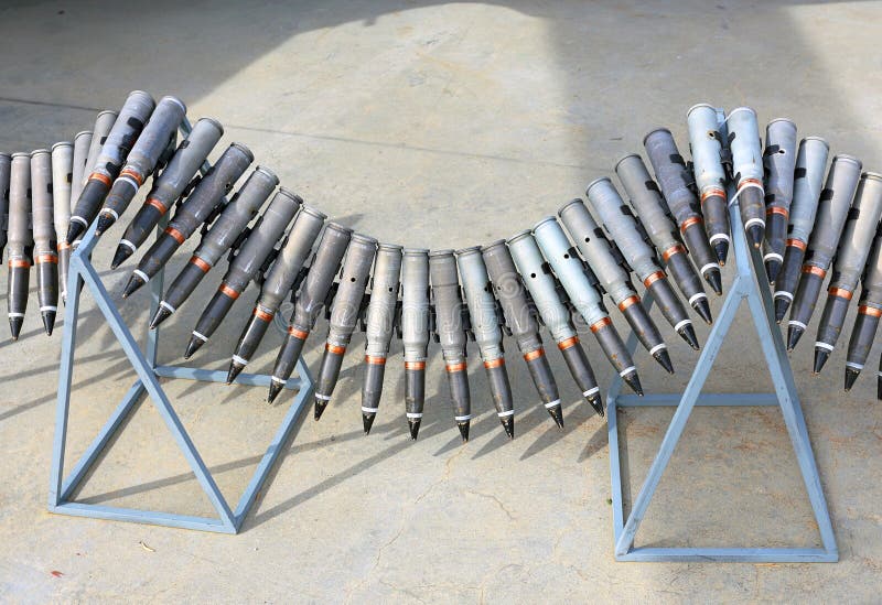 Automatic Cannon and Machine Gun on the Turret Stock Photo - Image of ...