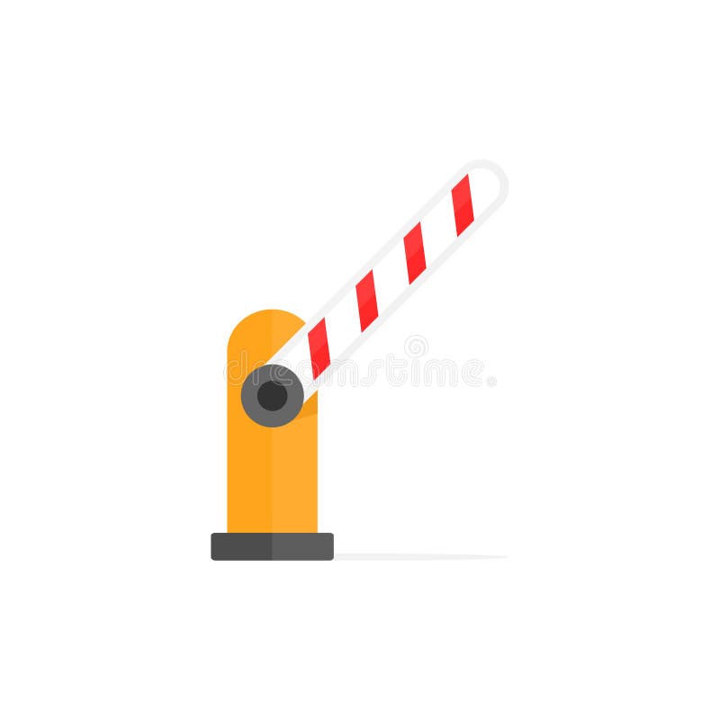 Automatic Car Barrier Icon. Closed Barrier in Flat Style Stock ...