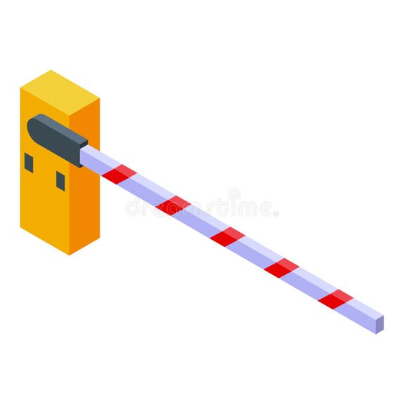 Automatic Car Parking Barrier Closing System Gate Icon Stock ...