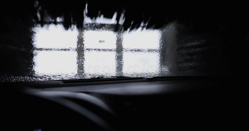 Inside View of Flow of Water Washes Away the Foam and Dirt from the ...