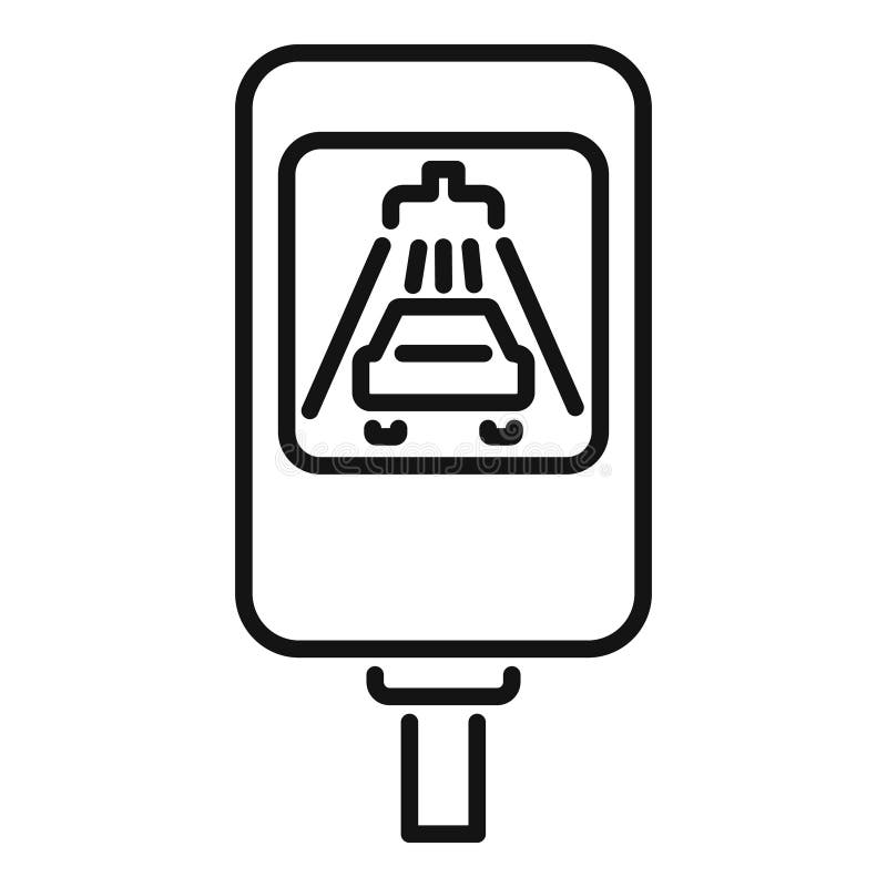 Automatic Car Wash Road Sign Showing Car Getting Cleaned Stock ...