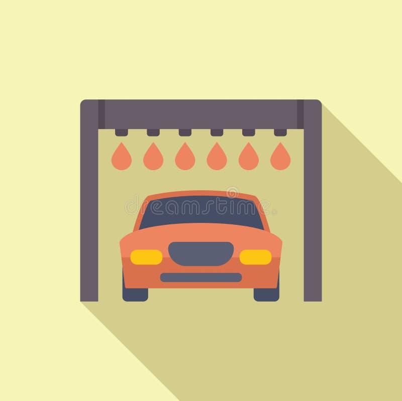 Automatic Car Wash System Cleaning Modern Vehicle Stock Illustration ...