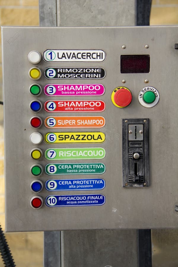 Automatic Car Washing Machine Selector Stock Photo - Image of carwash ...