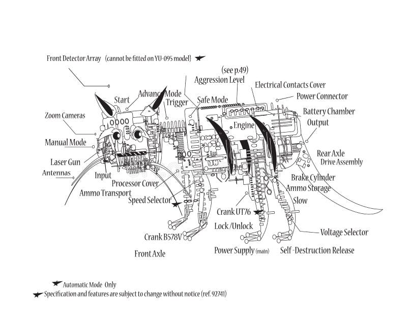 Automatic Cat stock vector. Illustration of circuit, drawn - 51263692