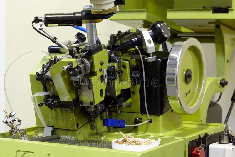 Automatic Chain-bending Machine Stock Image - Image of jewelery ...
