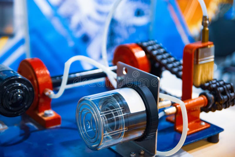 Automatic Chain Cleaner. Brush Clean Metal Chain Stock Photo - Image of ...