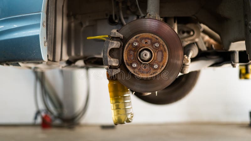 Automatic Change of Brake Fluid in a Car Service. Stock Image - Image ...