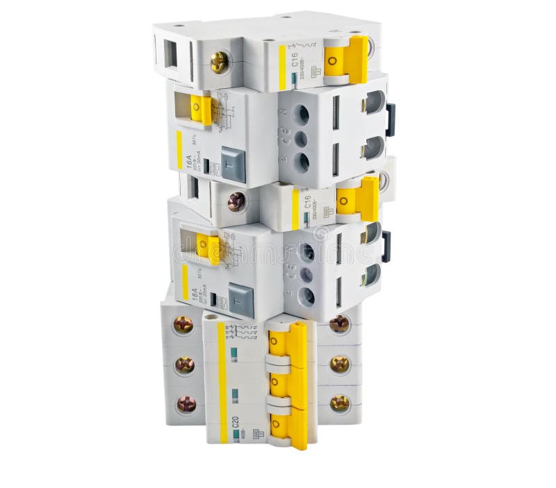 Automatic circuit breaker stock image. Image of electricity - 20707685