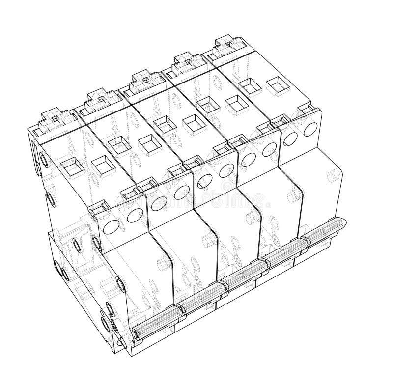 Automatic Circuit Breaker Concept Stock Illustration - Illustration of ...
