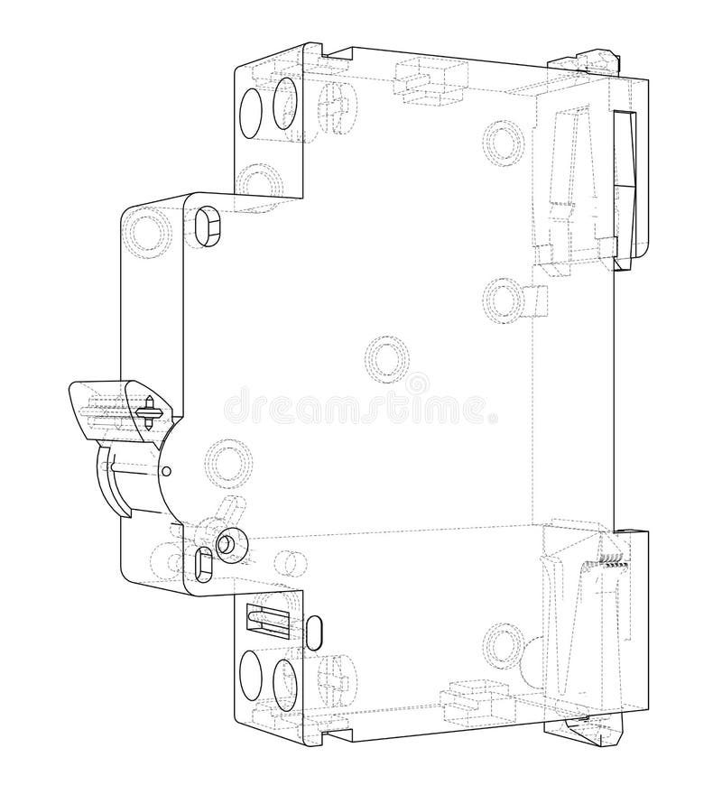 Automatic Circuit Breaker Concept. Vector Stock Vector - Illustration ...