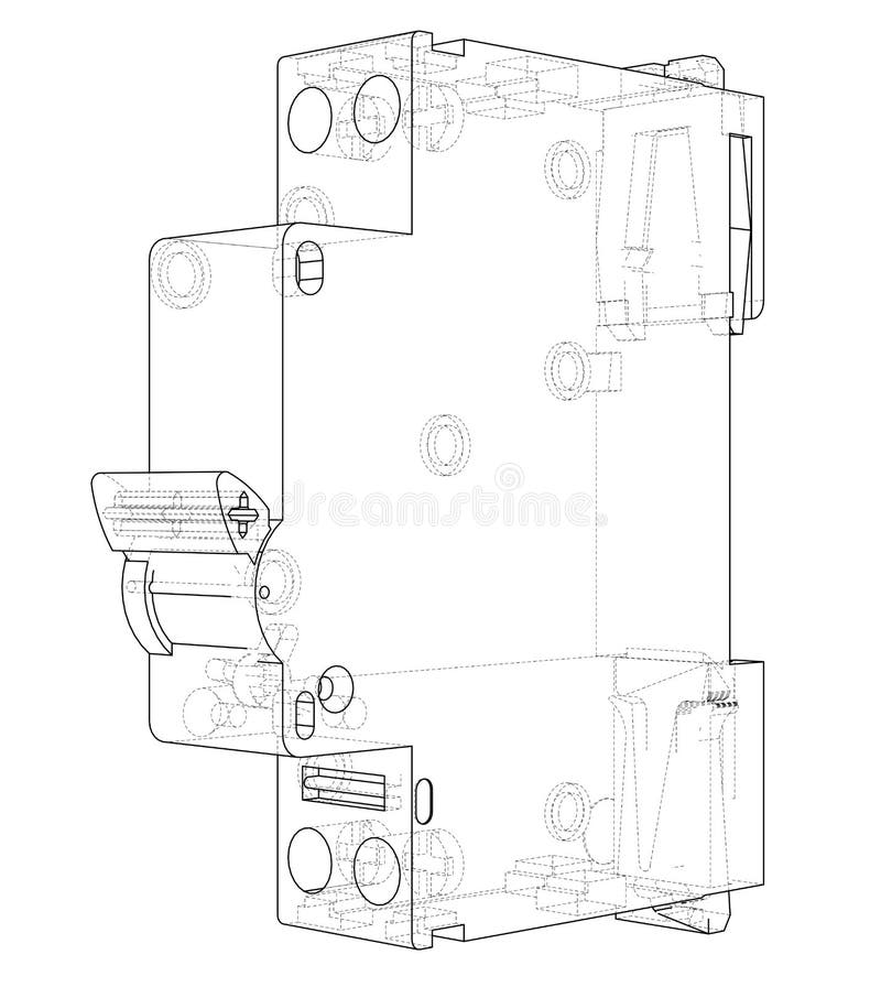 Automatic Circuit Breaker Concept. Vector Stock Vector - Illustration ...