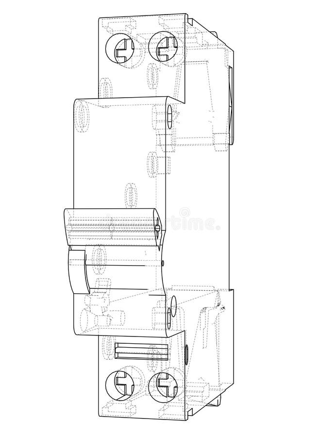 Automatic Circuit Breaker Concept. Vector Stock Vector - Illustration ...