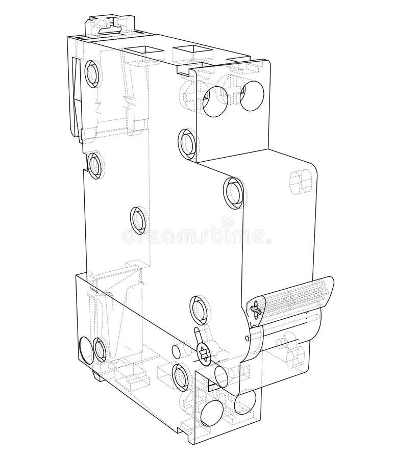 Automatic Circuit Breaker Concept. Vector Stock Vector - Illustration ...