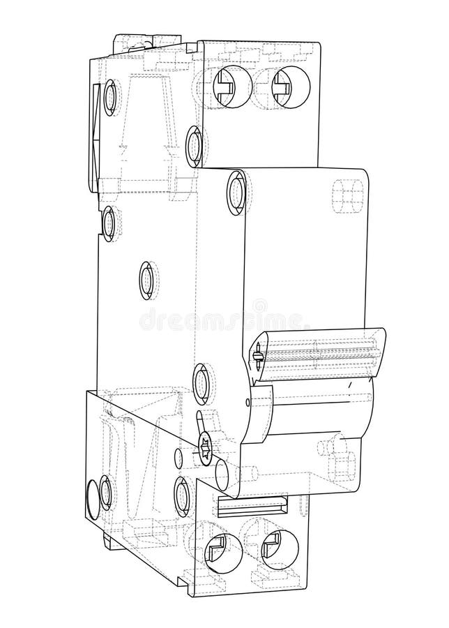 Automatic Circuit Breaker Concept. Vector Stock Vector - Illustration ...