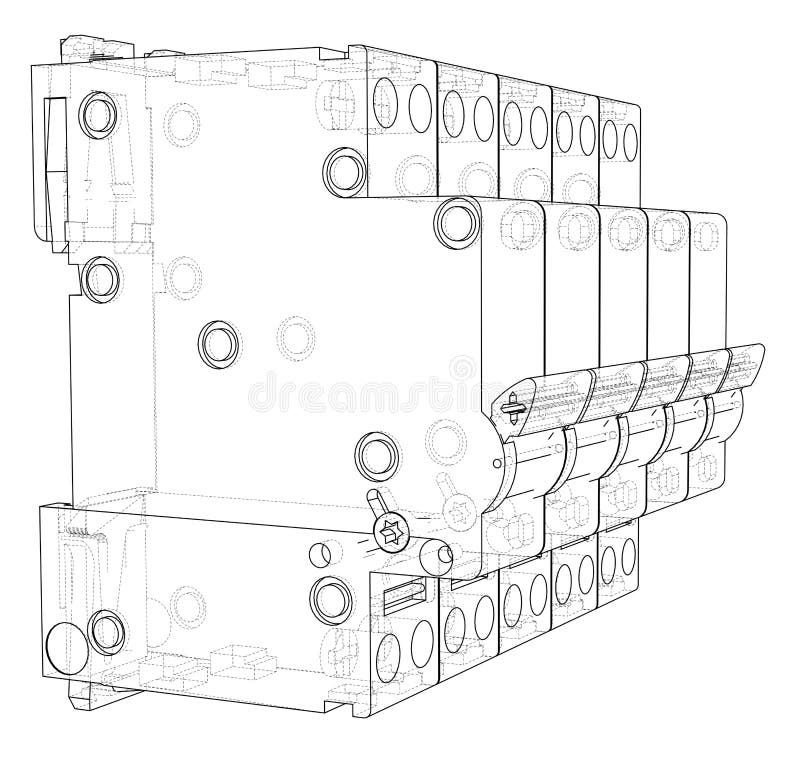 Automatic Circuit Breaker Concept. Vector Stock Vector - Illustration ...