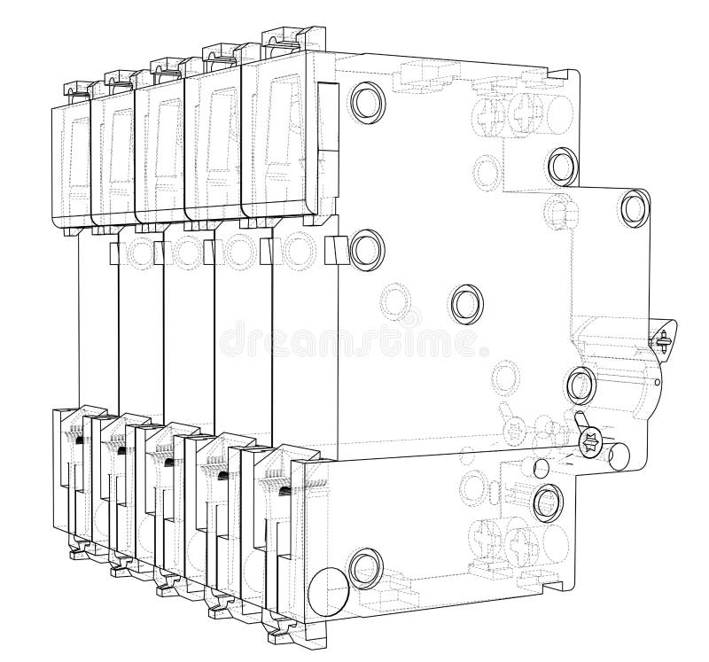 Automatic Circuit Breaker Concept. Vector Stock Vector - Illustration ...