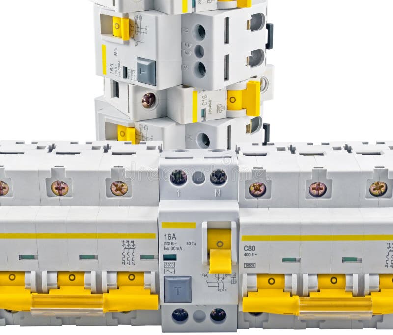 Automatic circuit breaker stock image. Image of plastic - 31912309
