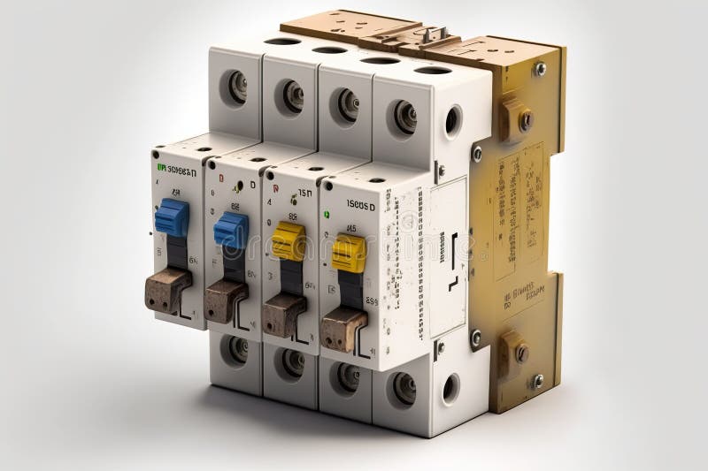 Automatic Circuit Breaker Isolated on White Background Generativ Stock ...