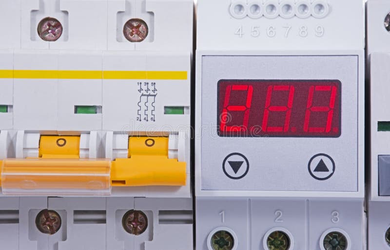 Automatic circuit breaker stock photo. Image of electricity - 36799814