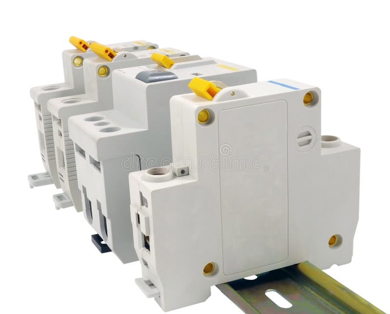 Automatic circuit breaker stock photo. Image of voltage - 93577244