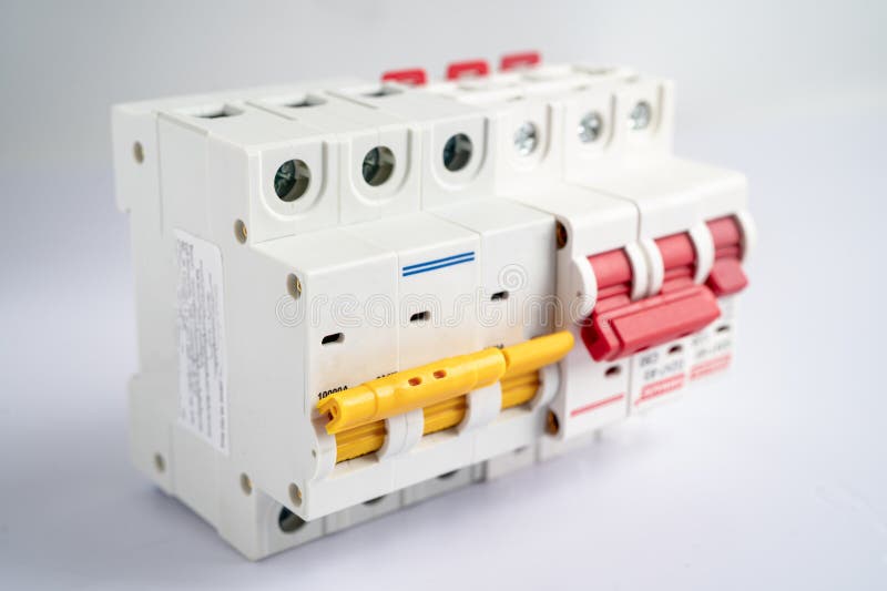 Automatic Circuit Breaker on White Background, Control and Protect ...